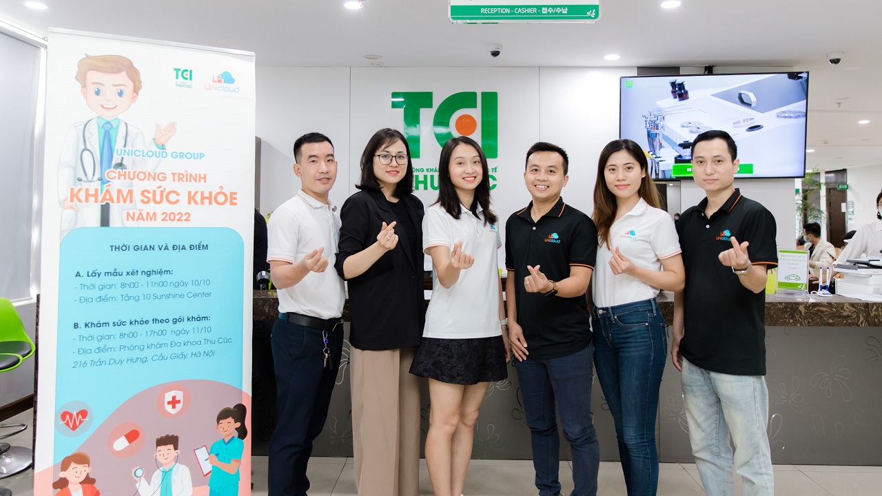 Unicloud Group tin chọn khám sức khỏe cho nhân viên tại TCI